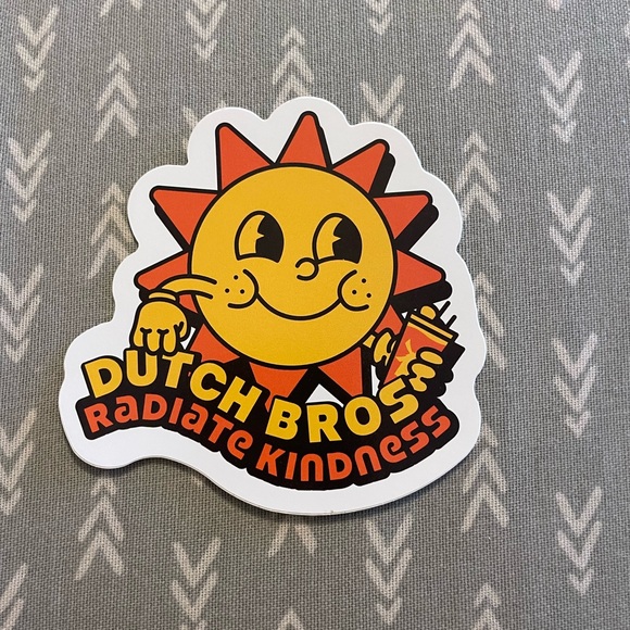 Dutch Bros | Other | Dutch Bros Radiate Kindness Sticker Orange And ...